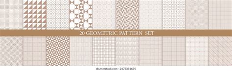 Set Geometric Seamless Patterns 20 Abstract Stock Vector Royalty Free 2473381695 Shutterstock