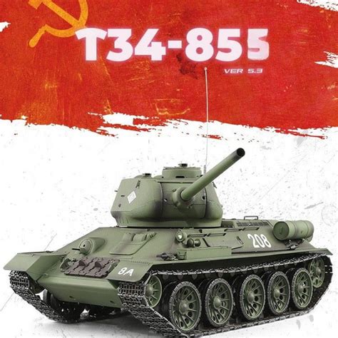 Характеристики зеленый Радиоуправляемый танк Taigen Т-34/85 СССР 1:16 ...