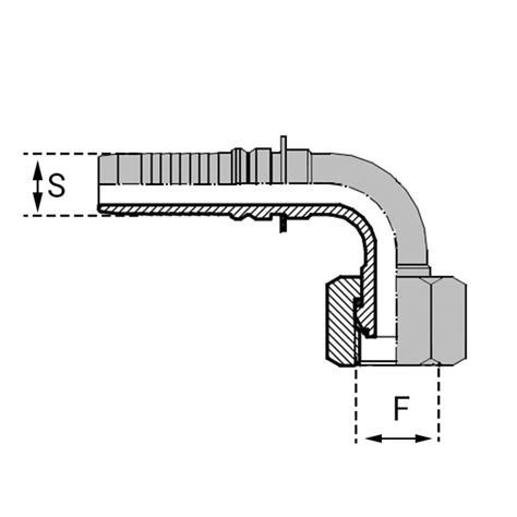IFBSP9 Femelle Coude 90 Embout Et Douille Hydraulique Embout