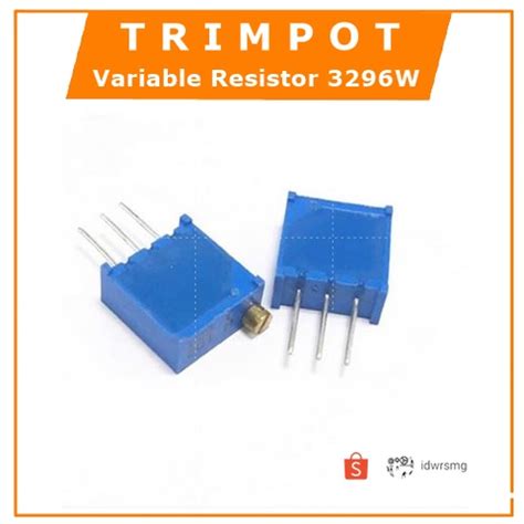 Jual Trimmer Variable Resistor 3296W 104 100K 100 Kilo Ohm Multiturn Trimpot Trimmer Variable