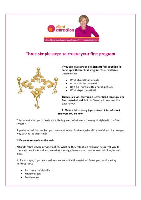 Three Simple Steps To Create Your First Program Pdf Free Download