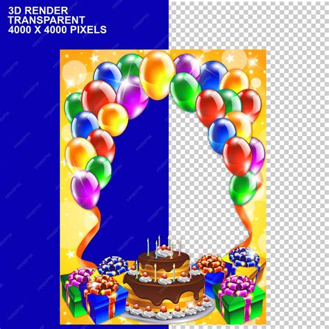 Premium Psd Happy Birthday Greeting Card For Invitation