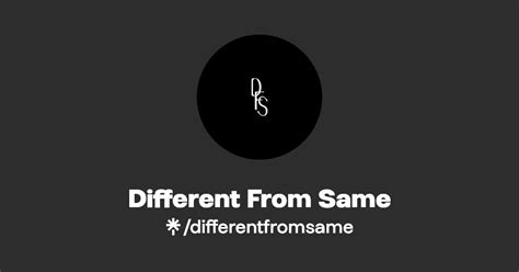 Different From Same Linktree