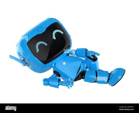 3d Rendering Cute And Small Artificial Intelligence Personal Assistant Robot With Cartoon