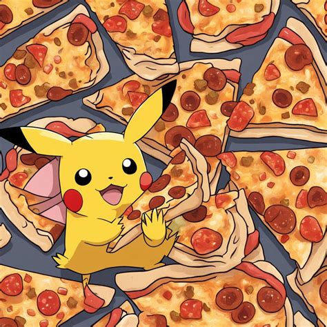 Pikachu Eating A Pizza By Bubbaclubba42615 On Deviantart