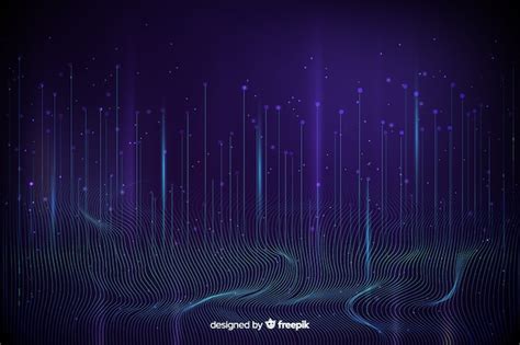 Free Vector Technological Falling Particles Dark Background
