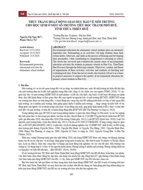 HĐ Giáo D C Môi Trư NG | PDF