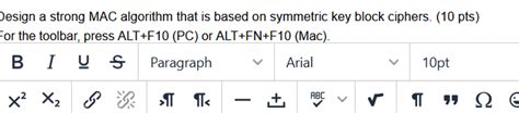Solved Design A Strong Mac Algorithm That Is Based On