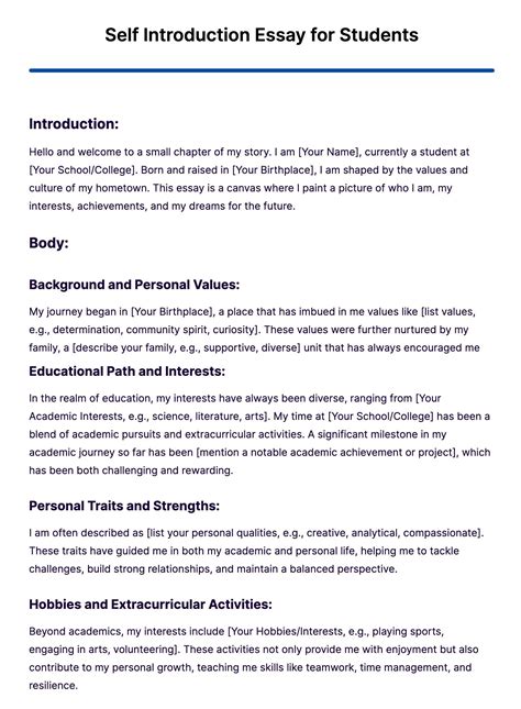 Self Introduction Essay 6 Examples Format Pdf Essay Examples College Essay Examples