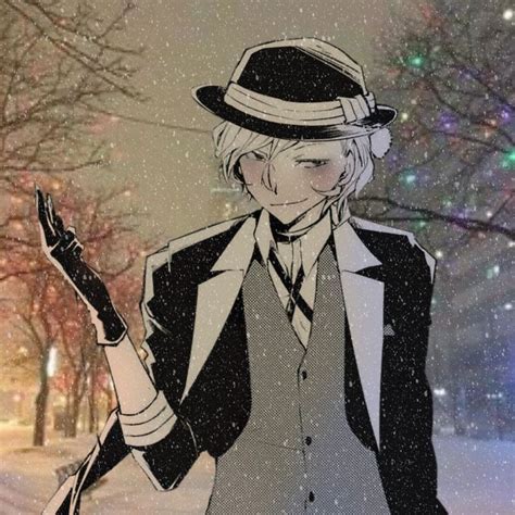 Чуя Накахара зимние Авы бсд Bungo Stray Dogs Anime Anime Icons