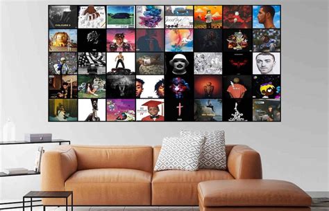 Hip Hop Canvas Print Poster Rapper Wall Art Album Collage For Etsy