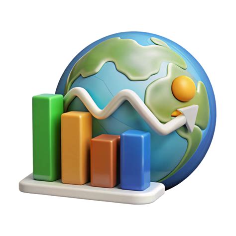Stunning Artistic Climate Data Visualization Graph Upward Trend Cutout