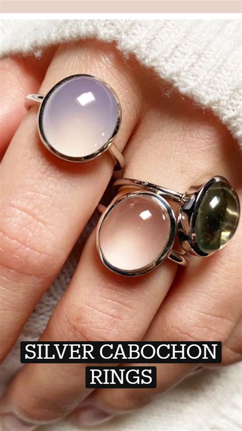 Silver Cabochon Rings Artofit