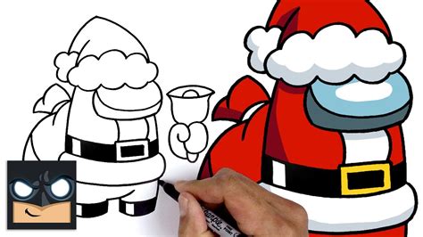 How To Draw Santa Crewmate Among Us Youtube