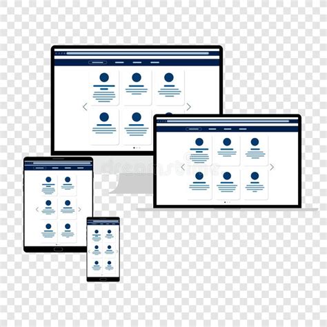 Web Design Website Template For Monitor Laptop Tablet Phone Elements For Mobile And Web