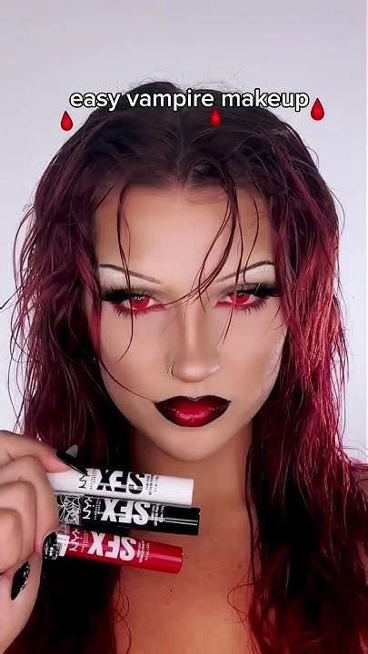 Easy Vampire Halloween Makeup Shorts Makeup Youtube