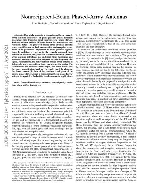 PDF Nonreciprocal Beam Phased Array Antennas DOKUMEN TIPS
