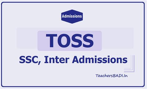 TS Open 10th Admissions 2025 Apply On Telanganaopenbabe Org For TOSS SSC