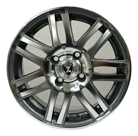 Jogo De Roda De Liga Leve Zuma Wheels Aro Gsp X Cor Grafite Diamantado