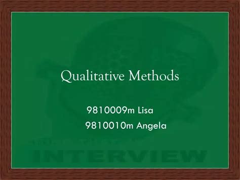 PPT Qualitative Methods PowerPoint Presentation Free Download ID
