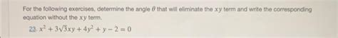 Solved For The Following Exercises Determine The Angle θ