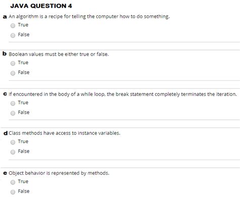 Solved JAVA QUESTION 4 A An Algorithm Is A Recipe For Chegg
