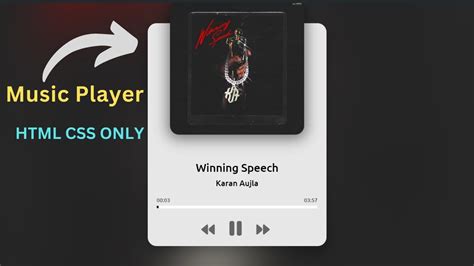 How To Make A Music Player Using Html Css And Javascript Youtube