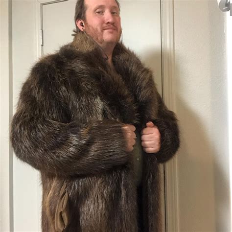 Mens Fox Fur Coat Winter Jacket Men Oversized Fur Coats Male Luxury