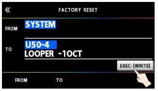 GX Restoring The Unit To Its Factory Set Default State Factory Reset Roland Corporation