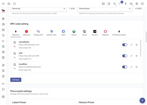 Settings Rotki Documentation