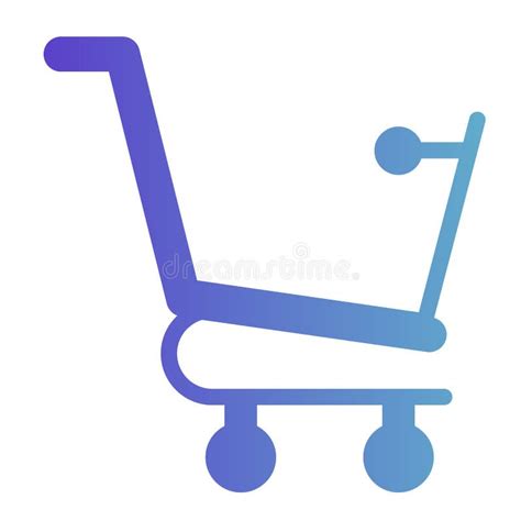 Icono Plano Del Carrito De La Compra Vacío Ejemplo Del Vector Del Carro De Compras Aislado En
