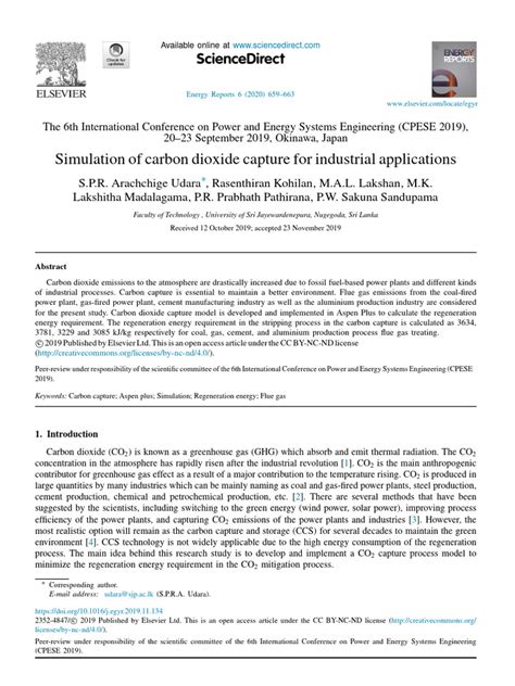 Simulation Of Ccs Mea Absorption Using Aspen Plus Good 2019 Pdf Carbon Capture And Storage