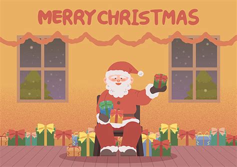 유토이미지 창가의 산타클로스 할아버지