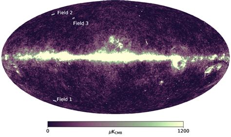 The Three Co Fields Observed By The Telescope Overplotted As Contours Download Scientific