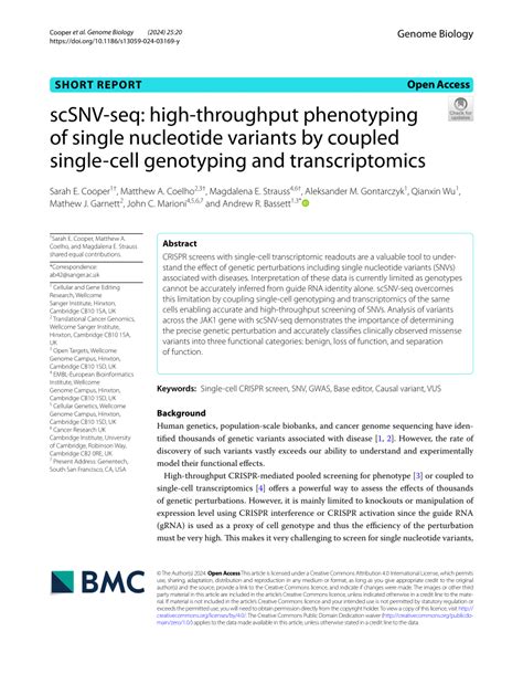 pdf scsnv seq high throughput phenotyping of single nucleotide