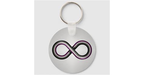 Large Infinity Vector Symbol Striped With Asexual Keychain Zazzle