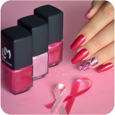 Nail art Rubans d Octobre Rose À Voir