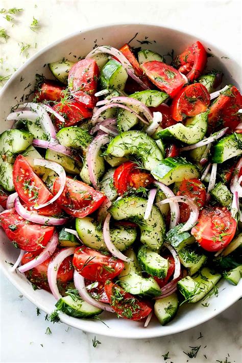 Dilled Cucumber And Tomato Salad Recipe Cucumber
