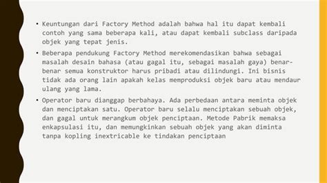The Factory Creational Design Pattern Ppt