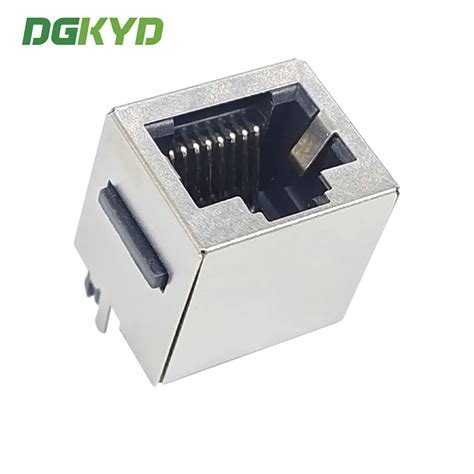 Dgkyd52te1188gwa2dy4 Rj45 Connector 52t 8p8c With Ear Shielded Interface Modular Vertical Socket