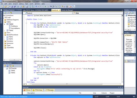 Solved Need Someone To Check Vb Net Code For Executing Sql Query Experts Exchange