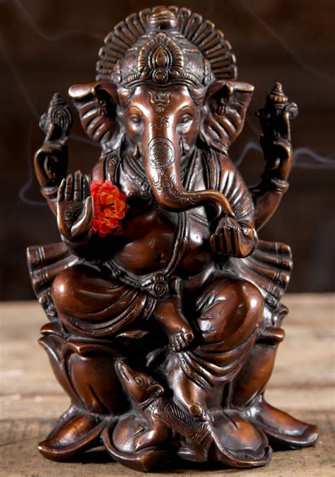Small Ganesh Statue Ganesha Small Sculpture Brass