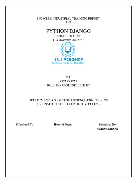 Django Training Report Pdf Modelviewcontroller Cookie