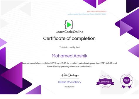 Mohamed Aashik On Linkedin Webdevelopment Learncodeonlinepro Html Css
