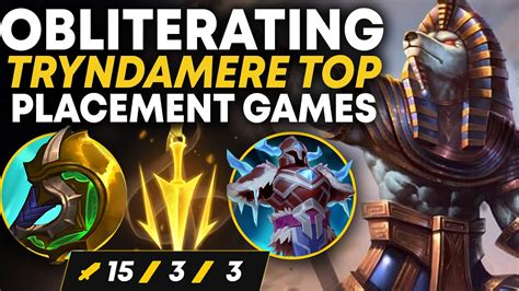 Obliterating Tryndamere Toplane Rank 1 Nasus 1v9ing Low Elo Carnarius Level 1 To Challenger