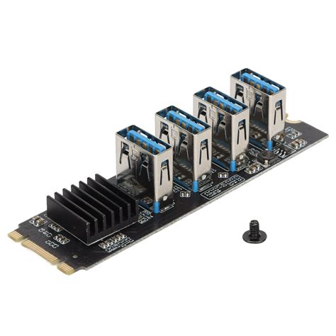 M2 A 4 Puertos Pcie Tarjeta Vertical Disipación De Calor M2 Nvme A