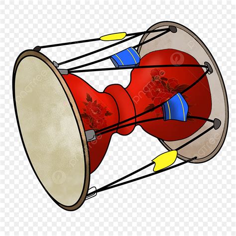 탬버린 일러스트 허리 드럼 악기 손으로 그린 축제 빨간색 Png 일러스트 및 Psd 이미지 무료 다운로드 Pngtree