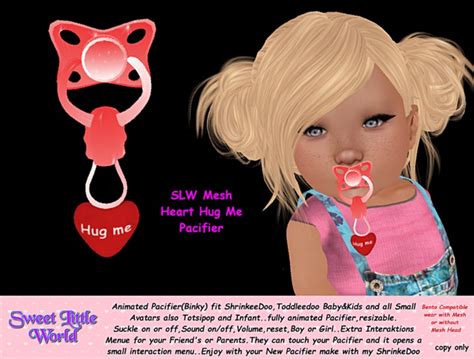 Second Life Marketplace Slw Mesh Heart Hug Me Pacifier