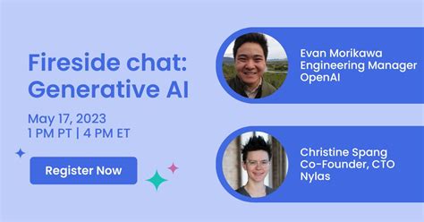 Join Openai Engineering Manager Evan Morikawa And Nylas Cto And Co Founder Christine Spang