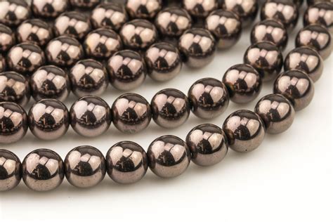 Rust Metallic Hematite Beads Round Smooth 2mm 4mm 6mm Etsy